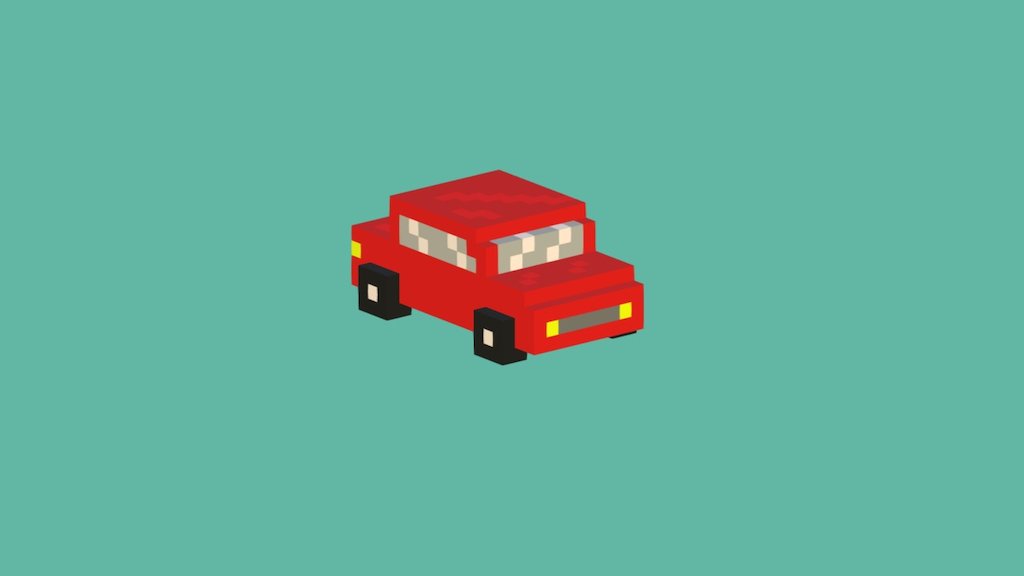 My first upload - Voxel car - 3D model by Asiel [44d76e3] - Sketchfab