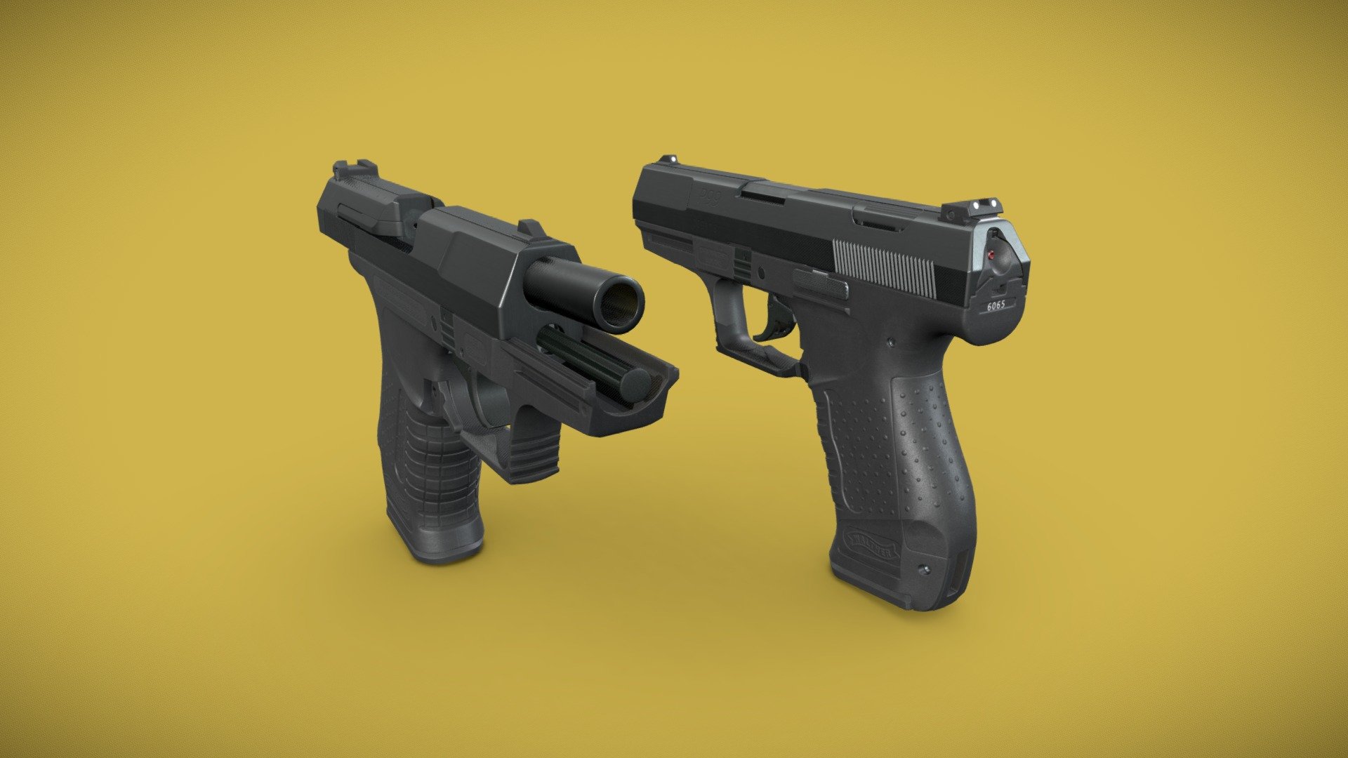 Walther P99 (Detailed) - Download Free 3D model by Alexei Zdioruk ...
