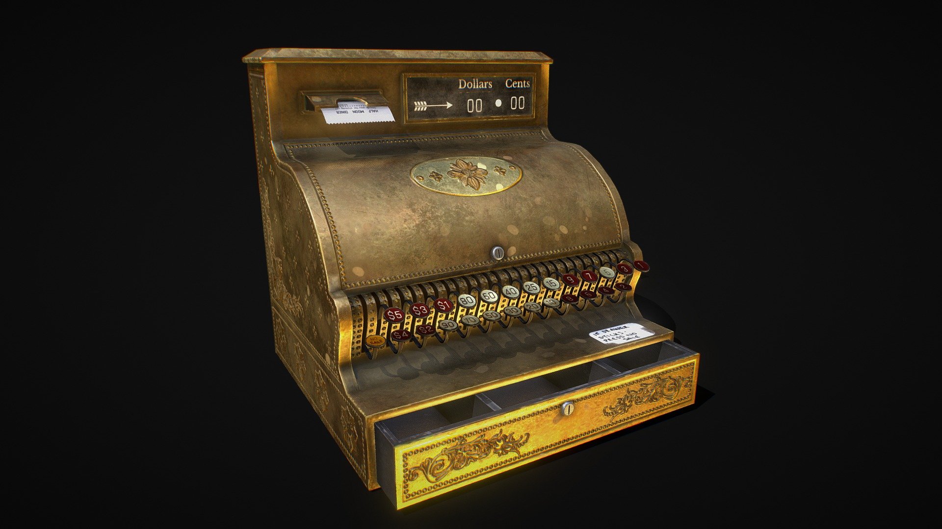 Antique-style Cash Register - 3D model by _spookymol (@mollyentwistle ...
