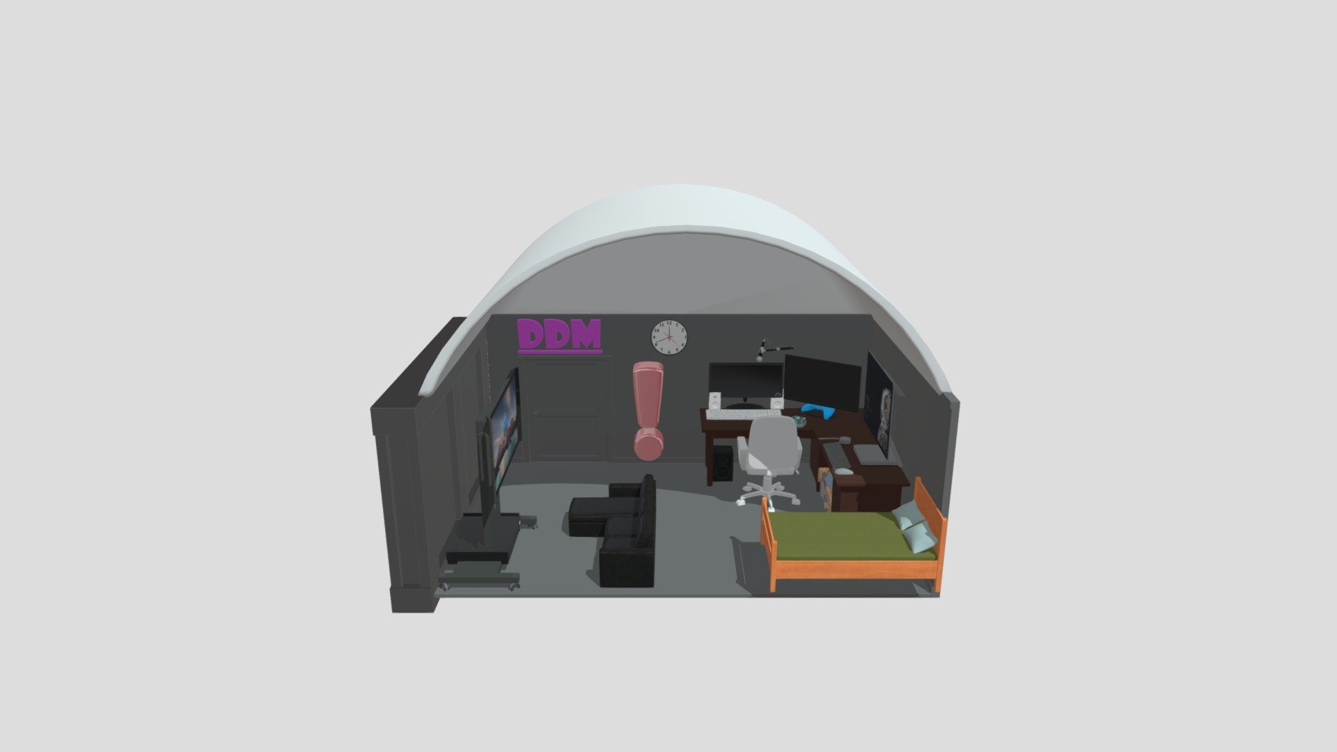 Gaming PC Setup DDM Final - 3D model by sparkproject3d [44da99d ...