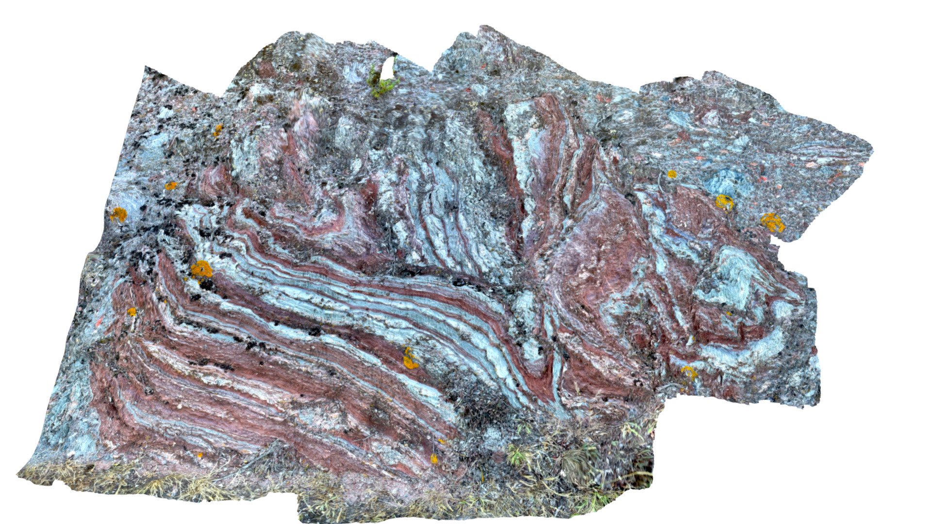 Évaporites gypseuses et argilites déformées - Download Free 3D model by ...