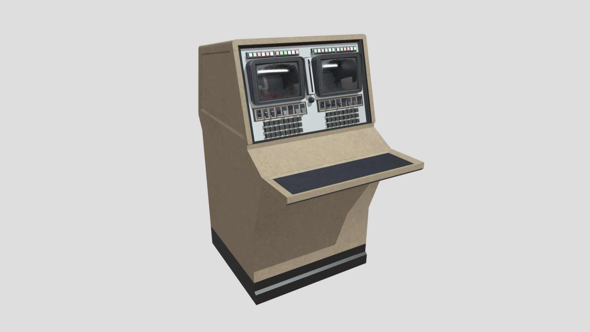 Old Nasa Style Computer Console 2nd Variant - Download Free 3D model by ...