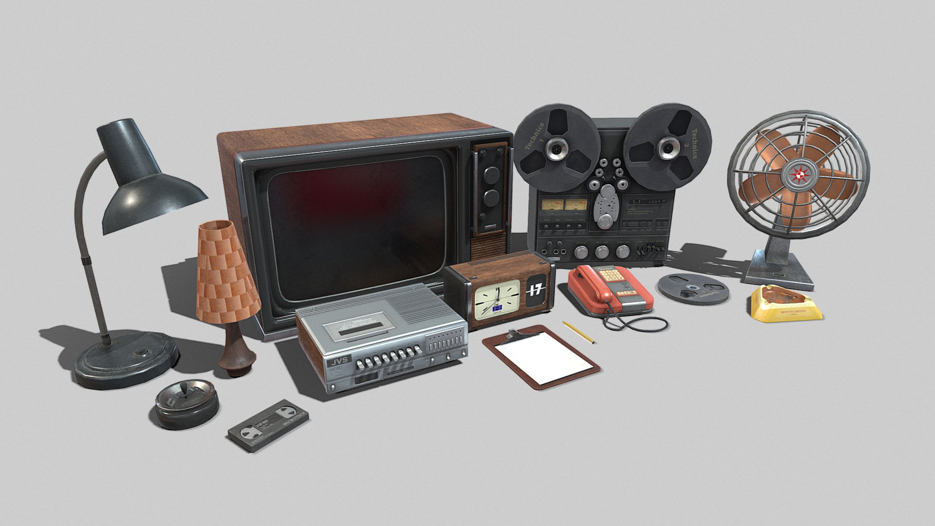 Vintage Props [70's AssetPack] - Download Free 3D model by Lou Chevreux ...