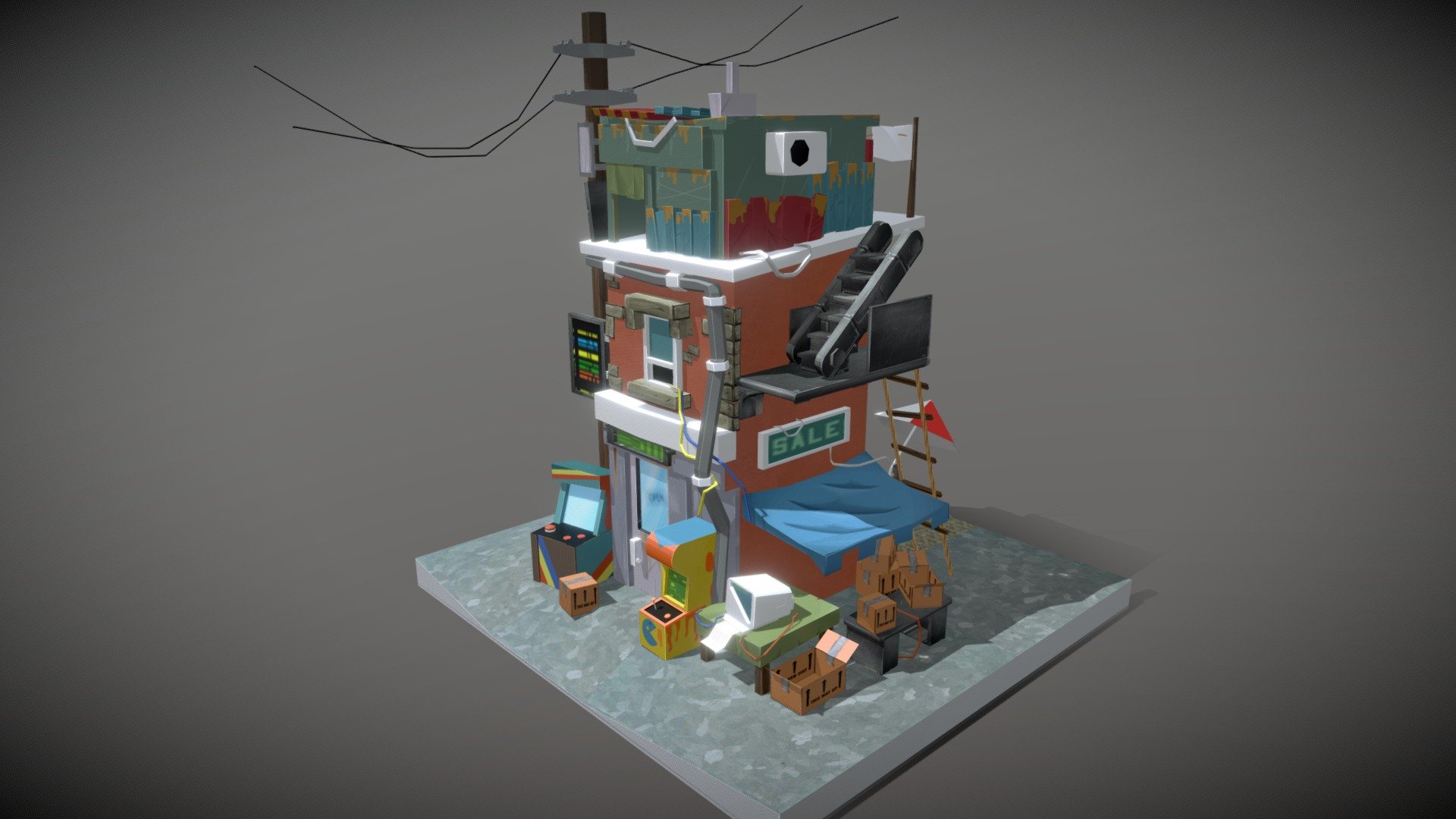 Building 3D Model - 3D model by mariana_cardoso [44f061d] - Sketchfab