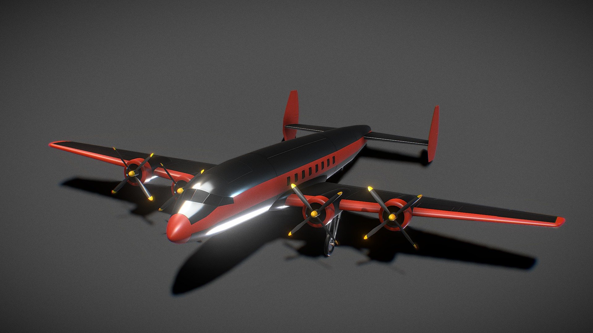 Old airliner - 3D model by nestor_d [44f3eed] - Sketchfab
