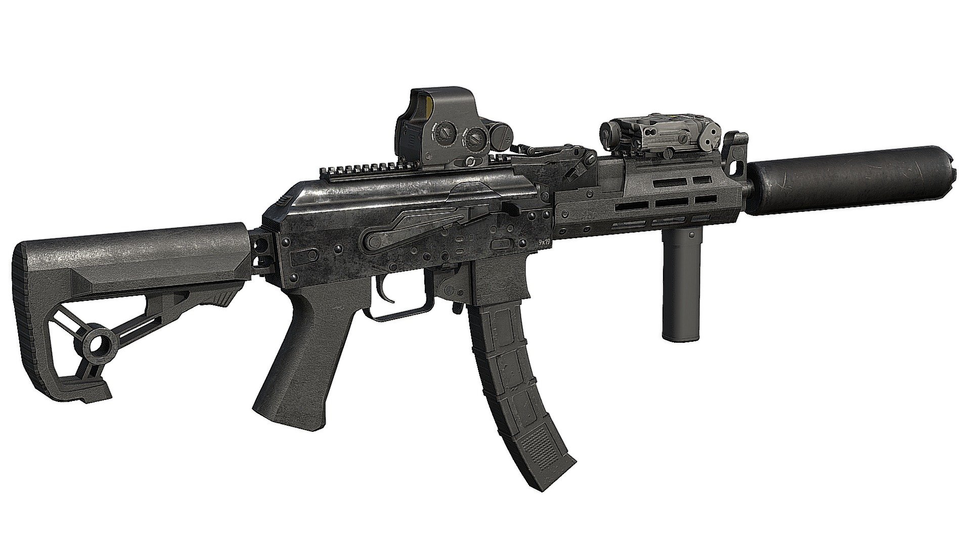 AK Vityaz SMG PDW 9x19 - 3D model by momsboxtv [44f71d4] - Sketchfab