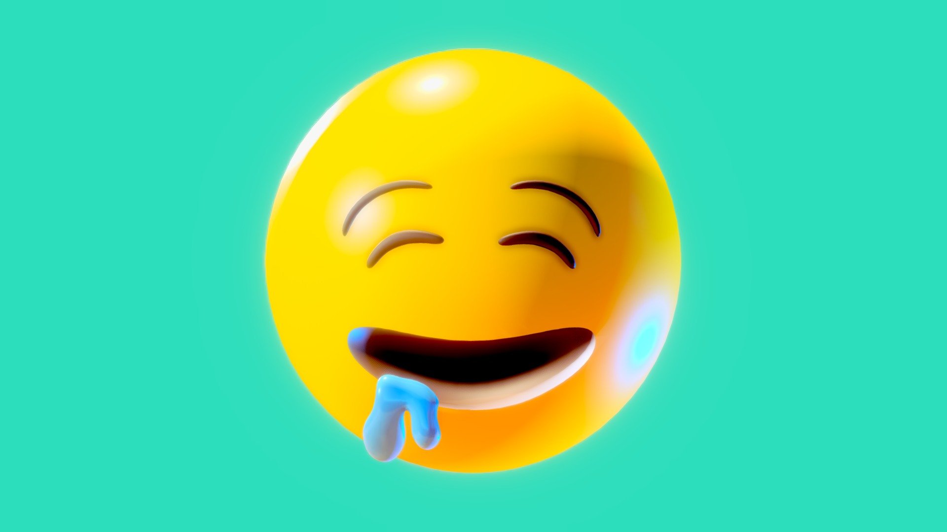 Drooling Emoticon Emoji or Smiley - Buy Royalty Free 3D model by ...