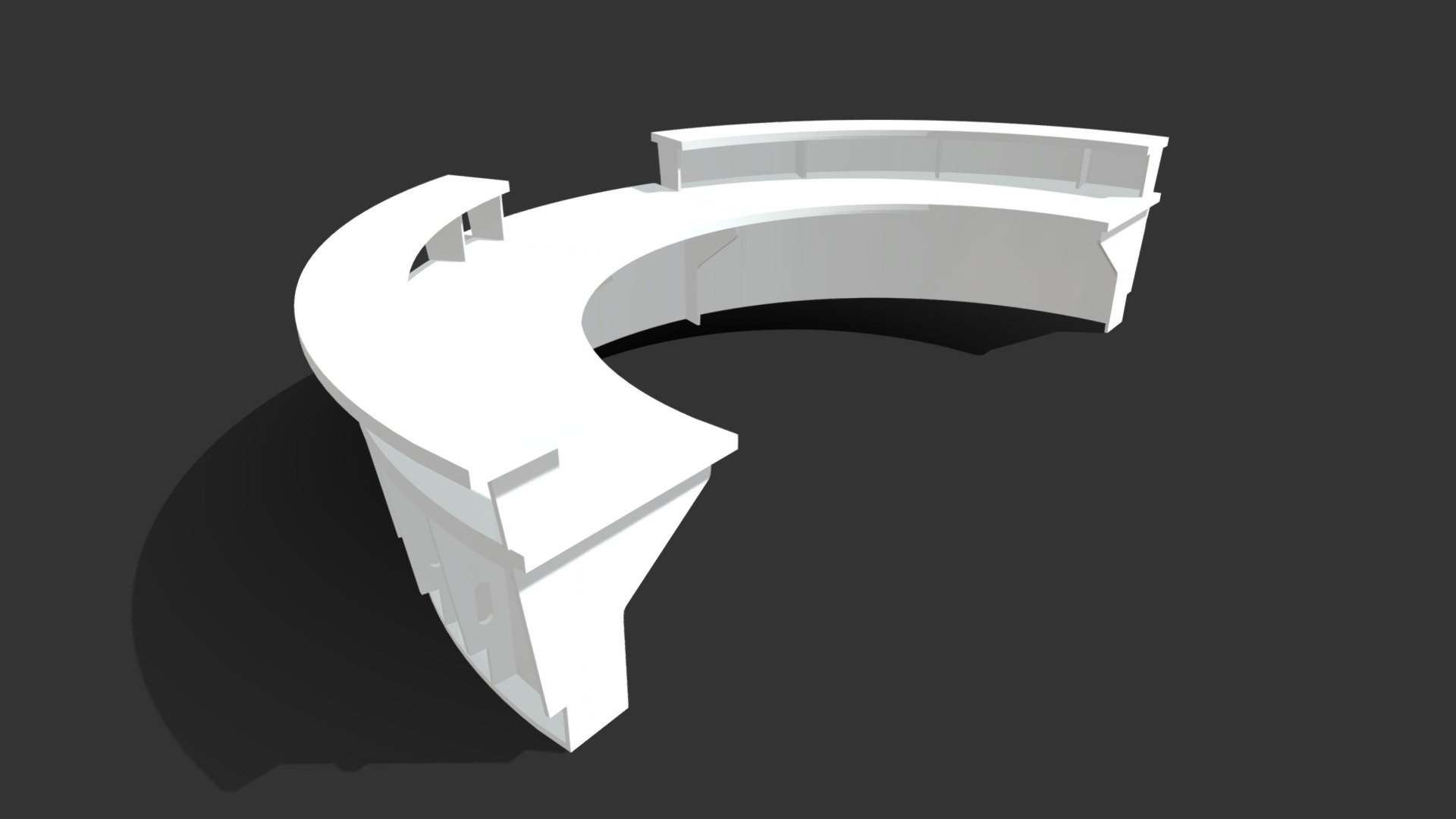 Curved Reception Desk - 3D model by microvellum [44ff560] - Sketchfab