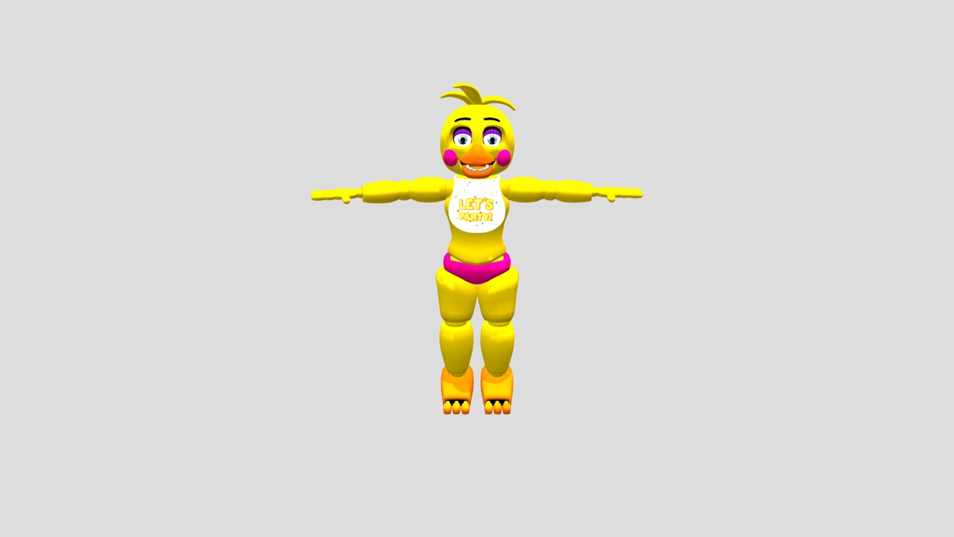Toy Chica - Download Free 3D model by I like fnaf (@spadethedevil.53 ...