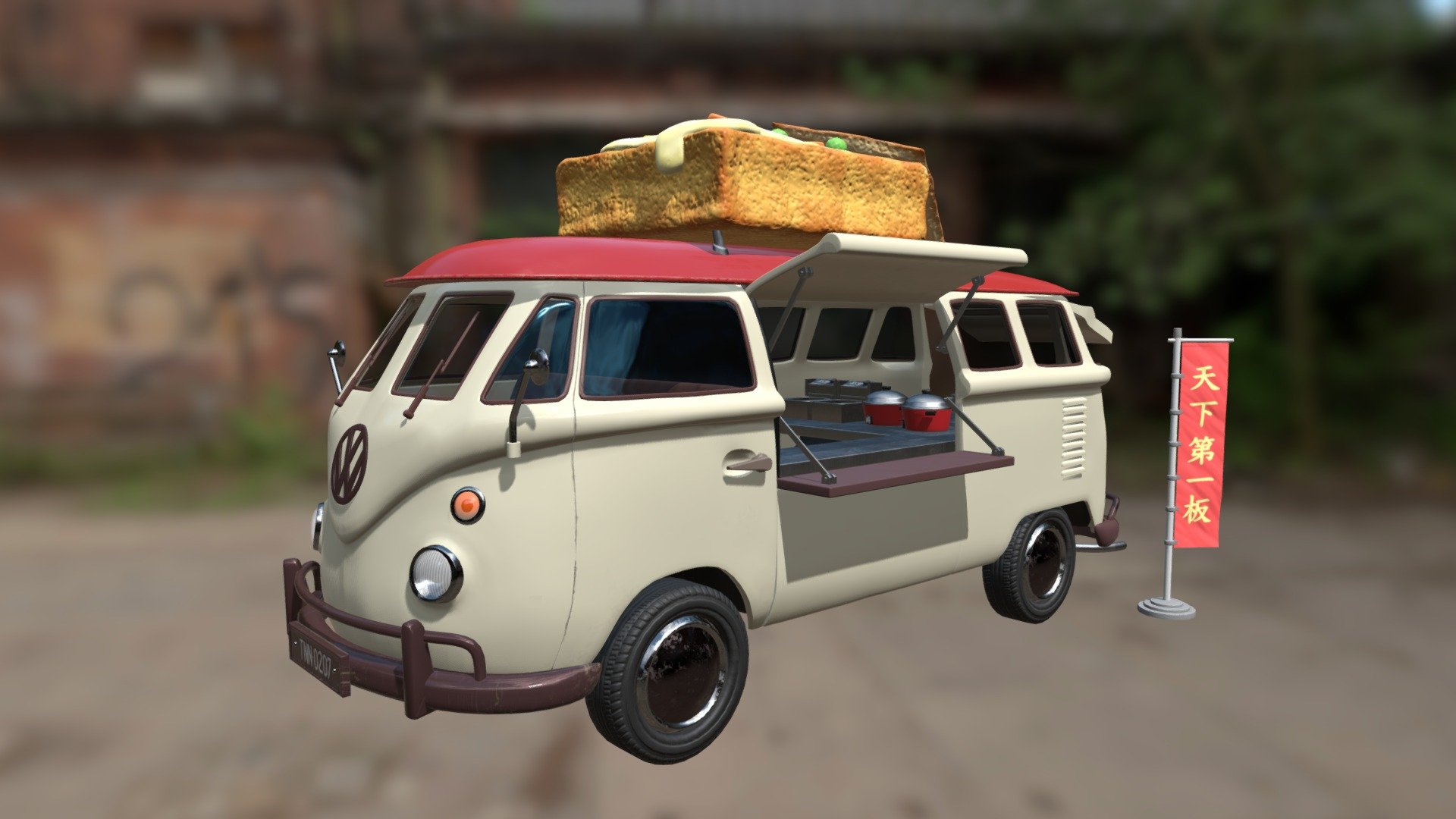 deep-fried sandwich car - 3D model by kara0207 [4504e41] - Sketchfab