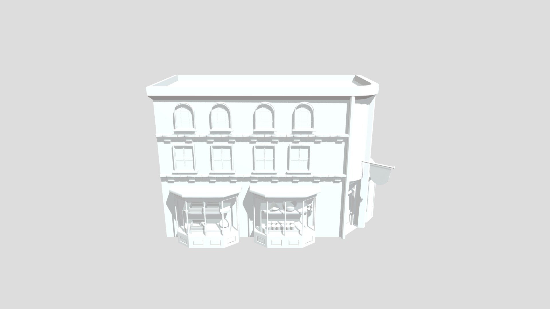 Victorian shop building - 3D model by DJMiddi [450966d] - Sketchfab