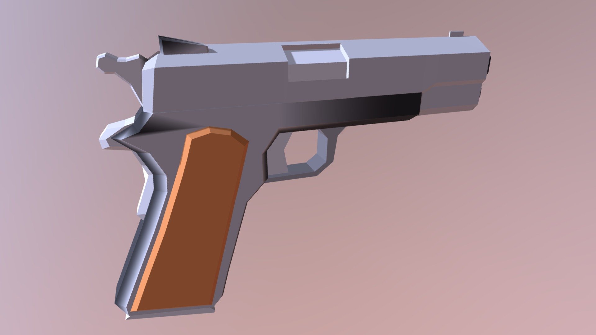 Low-Poly M1911 Pistol - Download Free 3D model by ToongStar [4509eaa ...