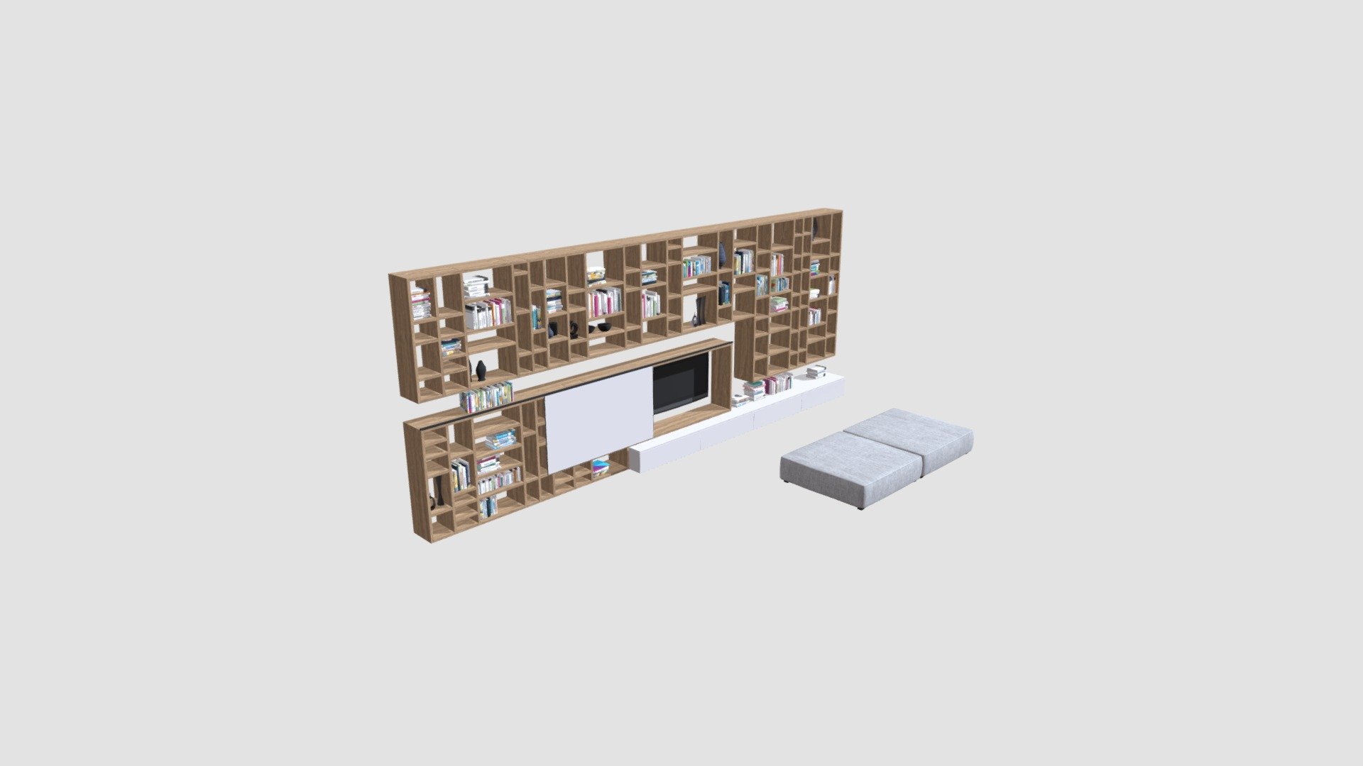 bookshelf - Buy Royalty Free 3D model by Evermotion [450b588] - Sketchfab Store