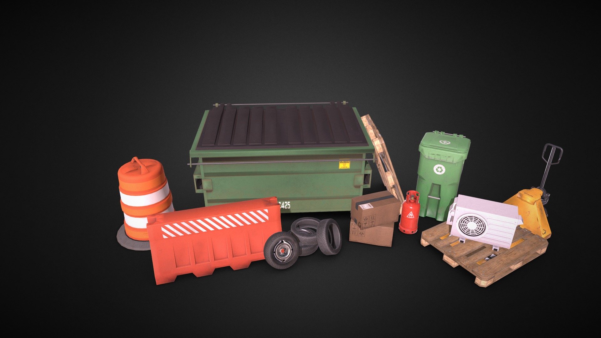Urban Props - 3D model by Yun-Yun (@yun-) [450c20c] - Sketchfab
