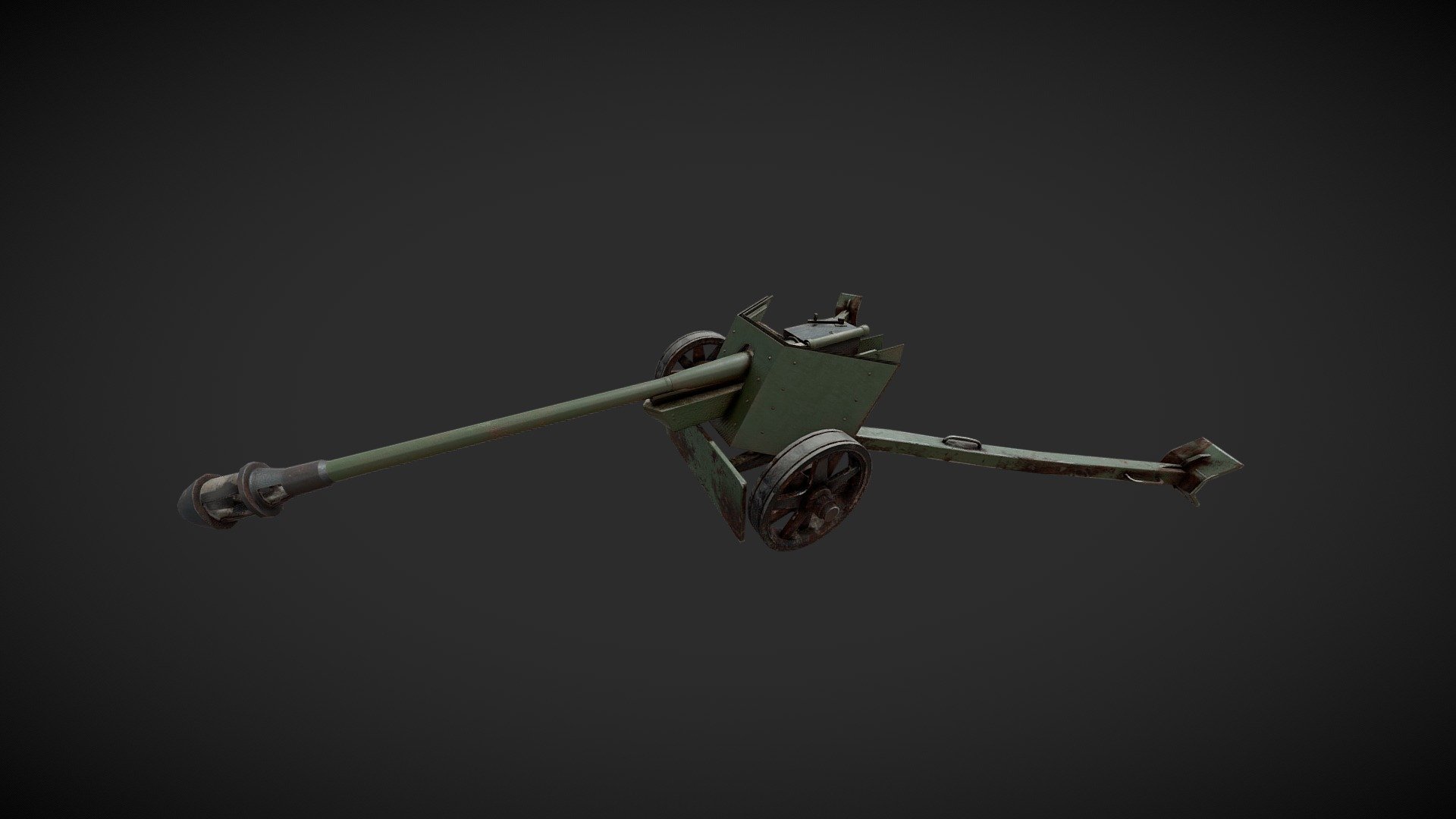 AT gun Pak-40 - 3D model by Entakto (@entokto) [450c632] - Sketchfab