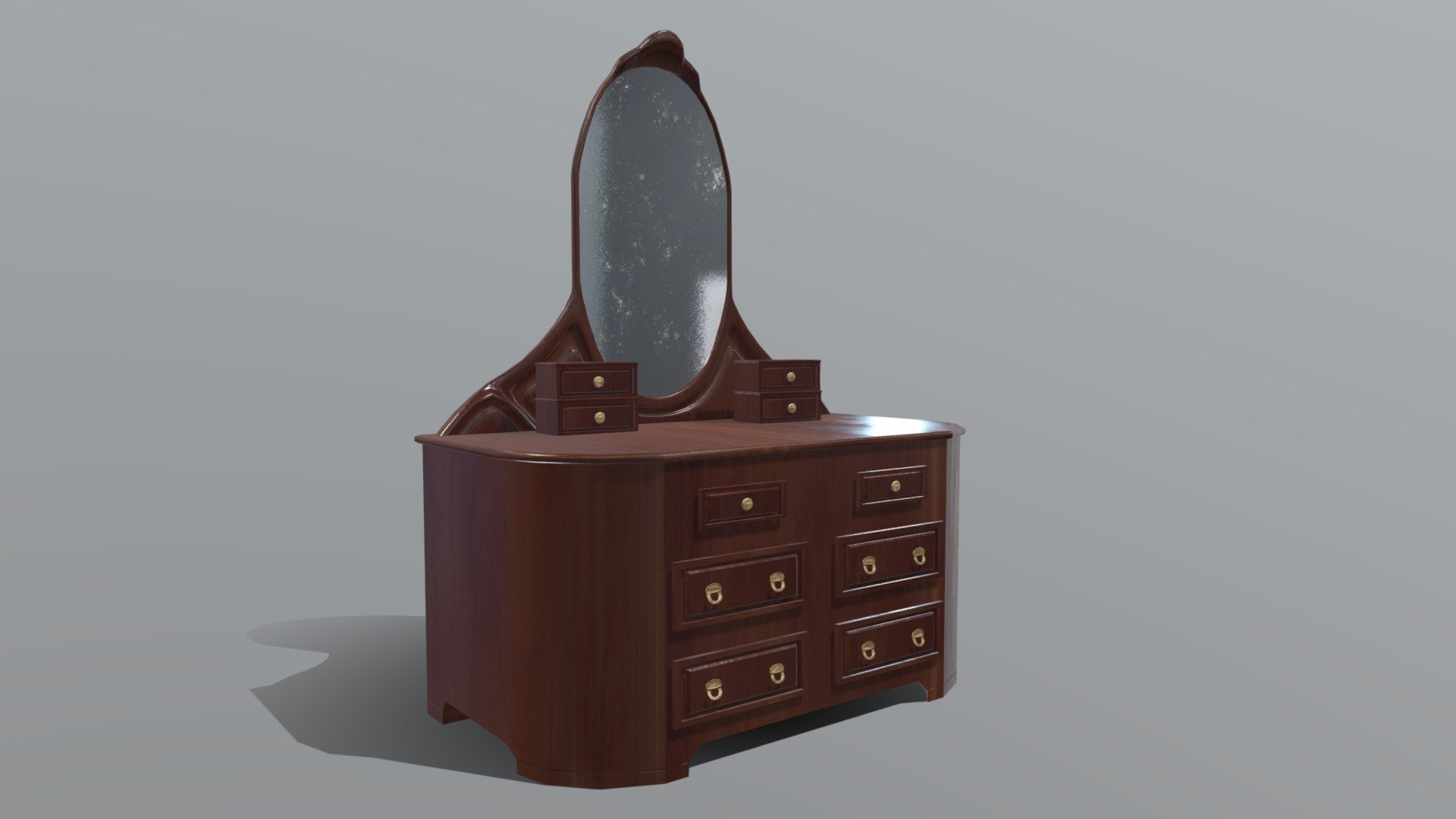 Wooden Dresser - 3D model by duffy (@eduffy) [450fc07] - Sketchfab