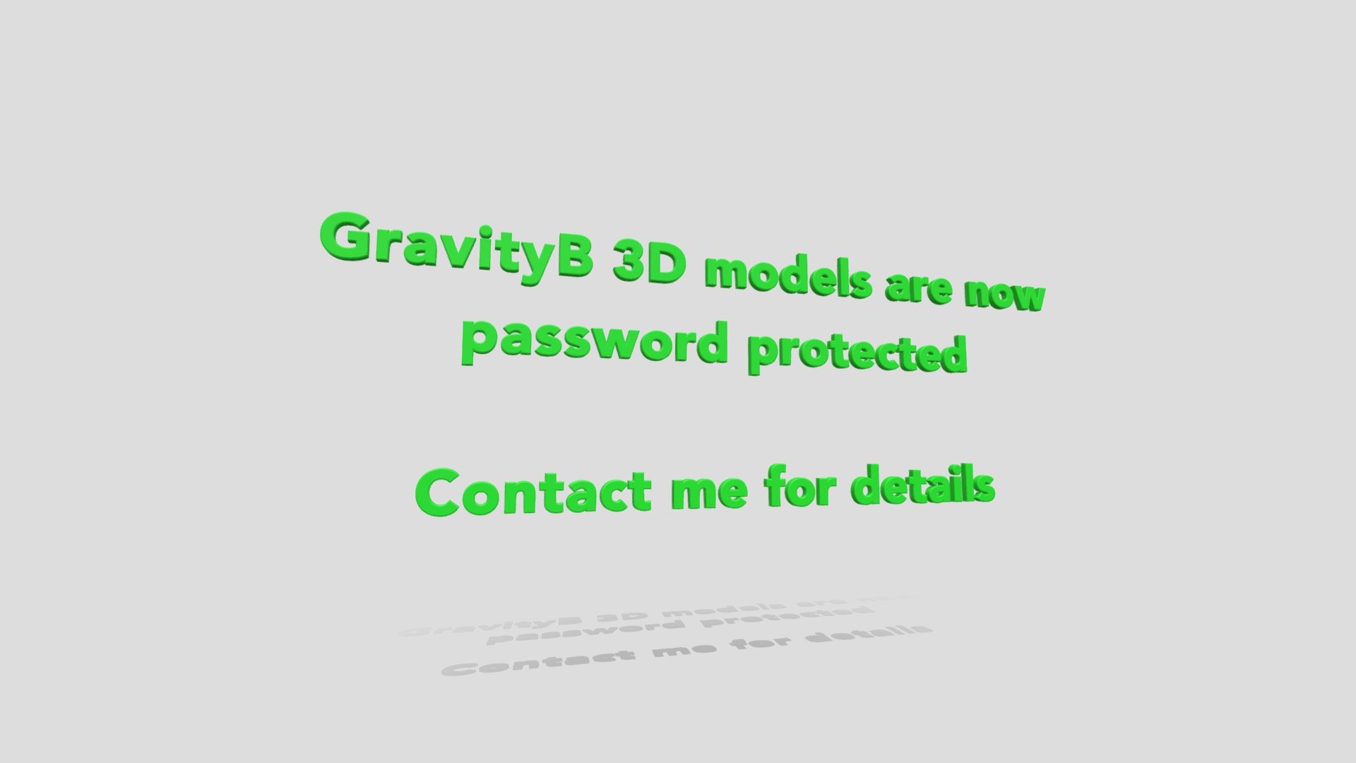 Password Protected - 3D model by GravityB [4513935] - Sketchfab
