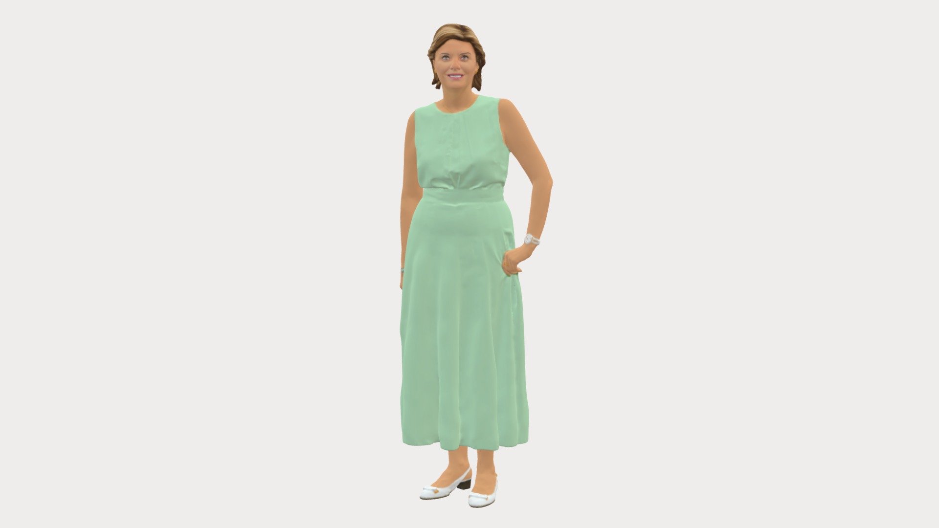 Woman In Mint Dress 0775 - Buy Royalty Free 3D model by 3DFarm [4517285 ...