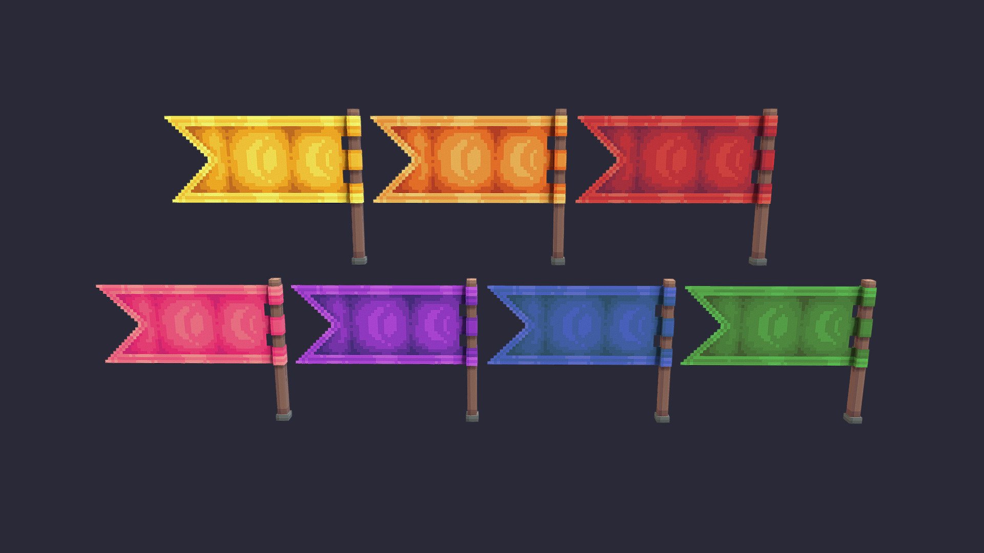 Flags - 3D model by Workshop Six (@workshop_six) [45176b6] - Sketchfab