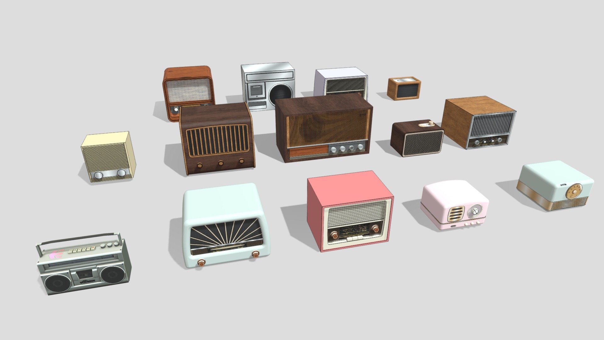 [Pack] Vintage Radio (sketchup13) - Buy Royalty Free 3D model by digikstudio [451b11c ...