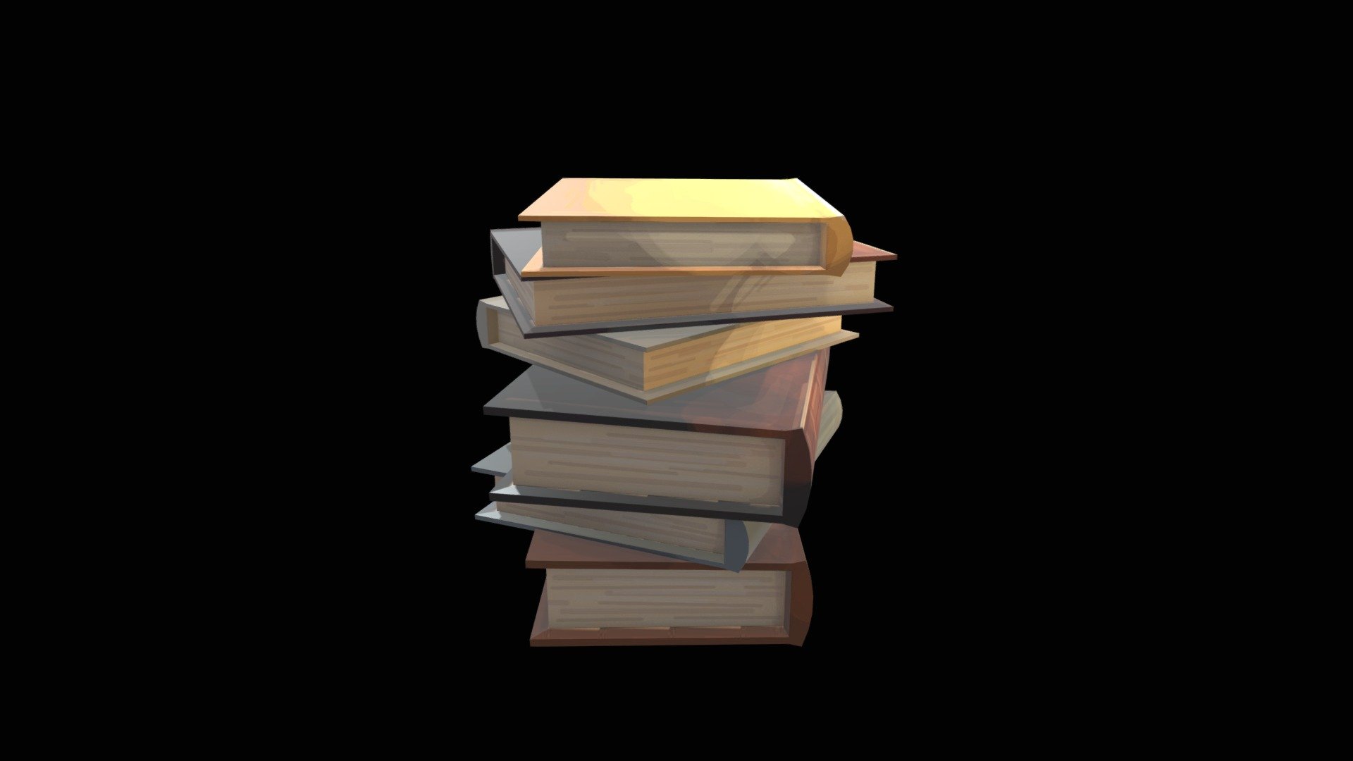 stack o books - 3D model by wanderlovely [451ea1b] - Sketchfab