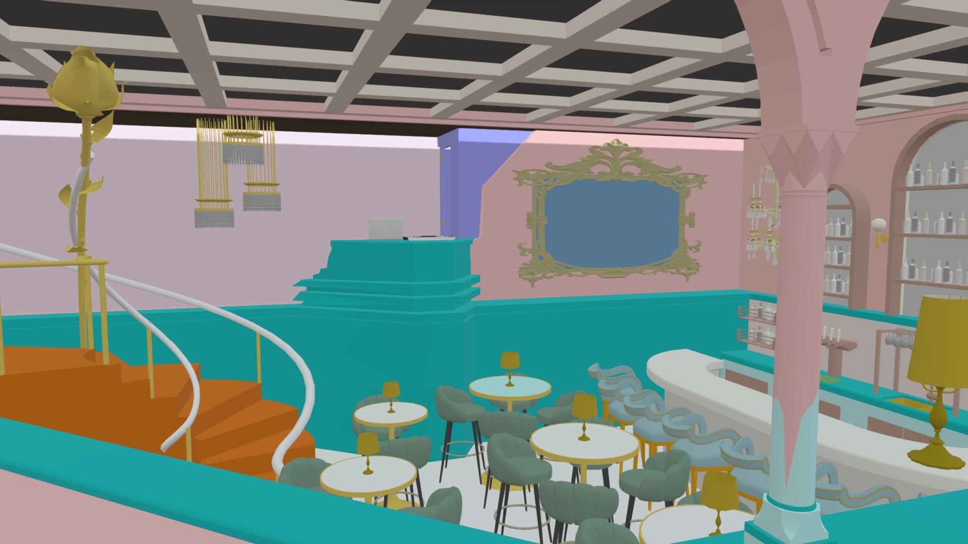 3D BAR HAMMAN - 3D model by Micaela.Ugarte.Yaffar [45204de] - Sketchfab