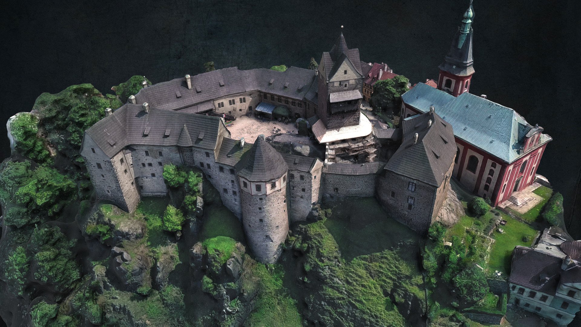 Loket Castle | CZECH REPUBLIC - 3D model by Arqueomodel3D (@juanbrualla ...