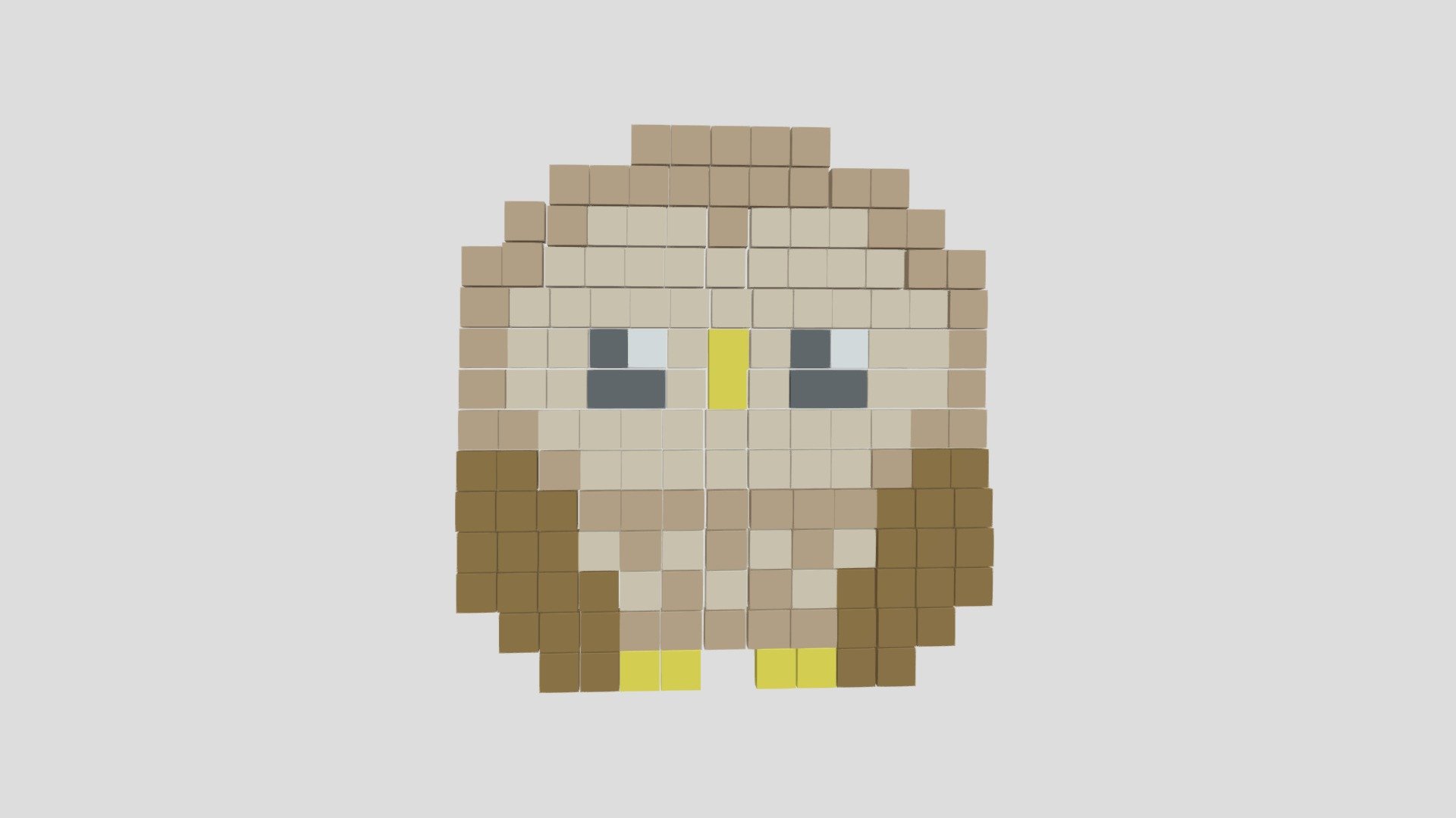 Pixel owl - Download Free 3D model by Josiah Miller (@Bibleboy2 ...