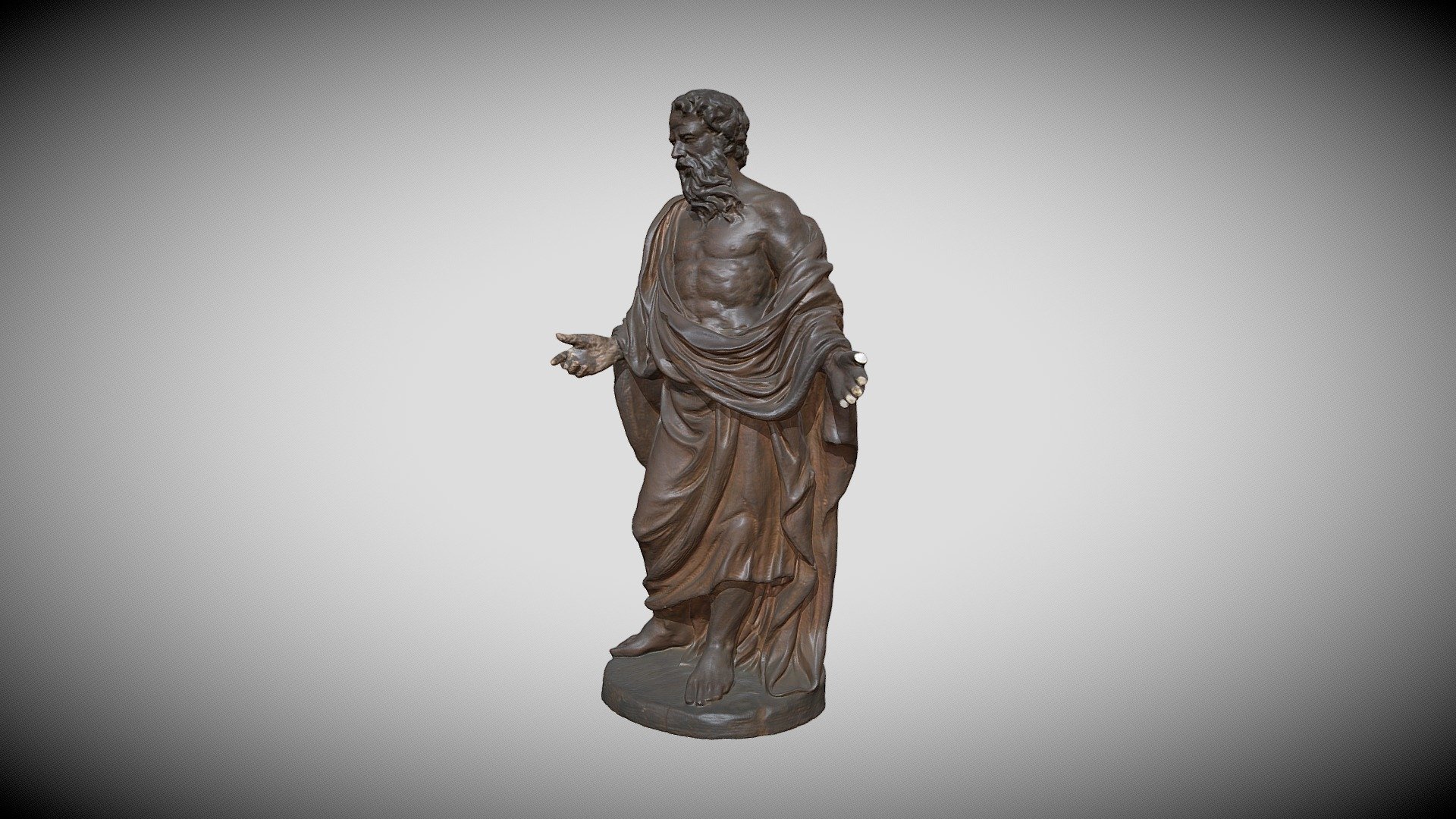 Staande gebaarde apostel - Download Free 3D model by meemoo, Flemish ...