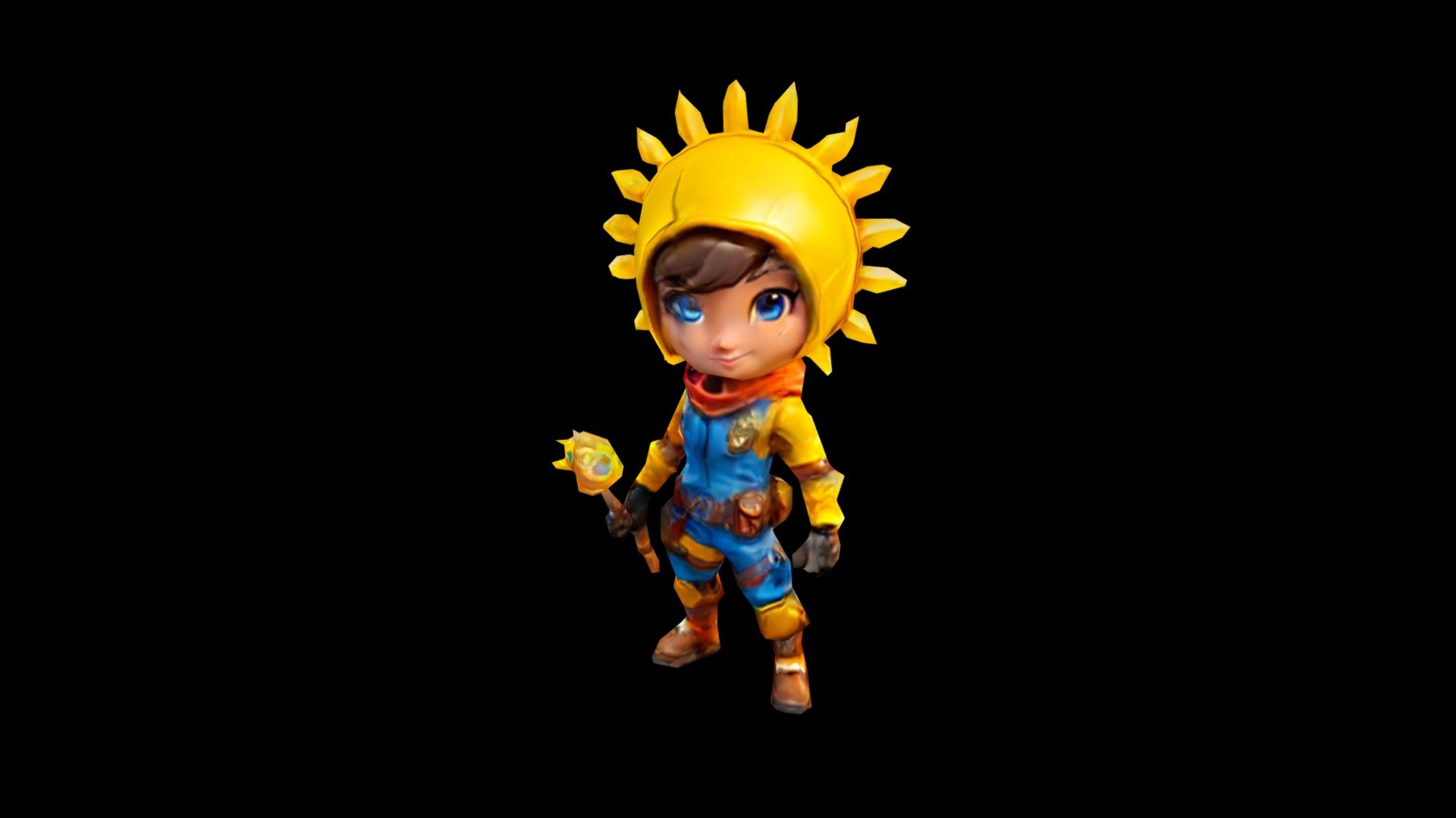 Colorful Sun Warrior This is a vibrant image of - Download Free 3D ...