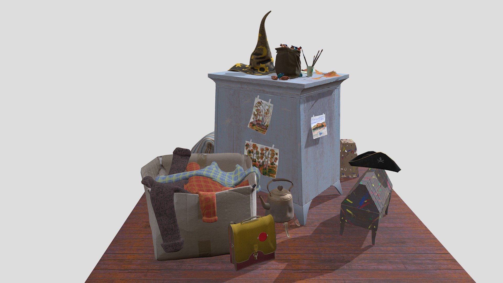 Halloween Scene Props - 3D model by artovbaz [4526e52] - Sketchfab