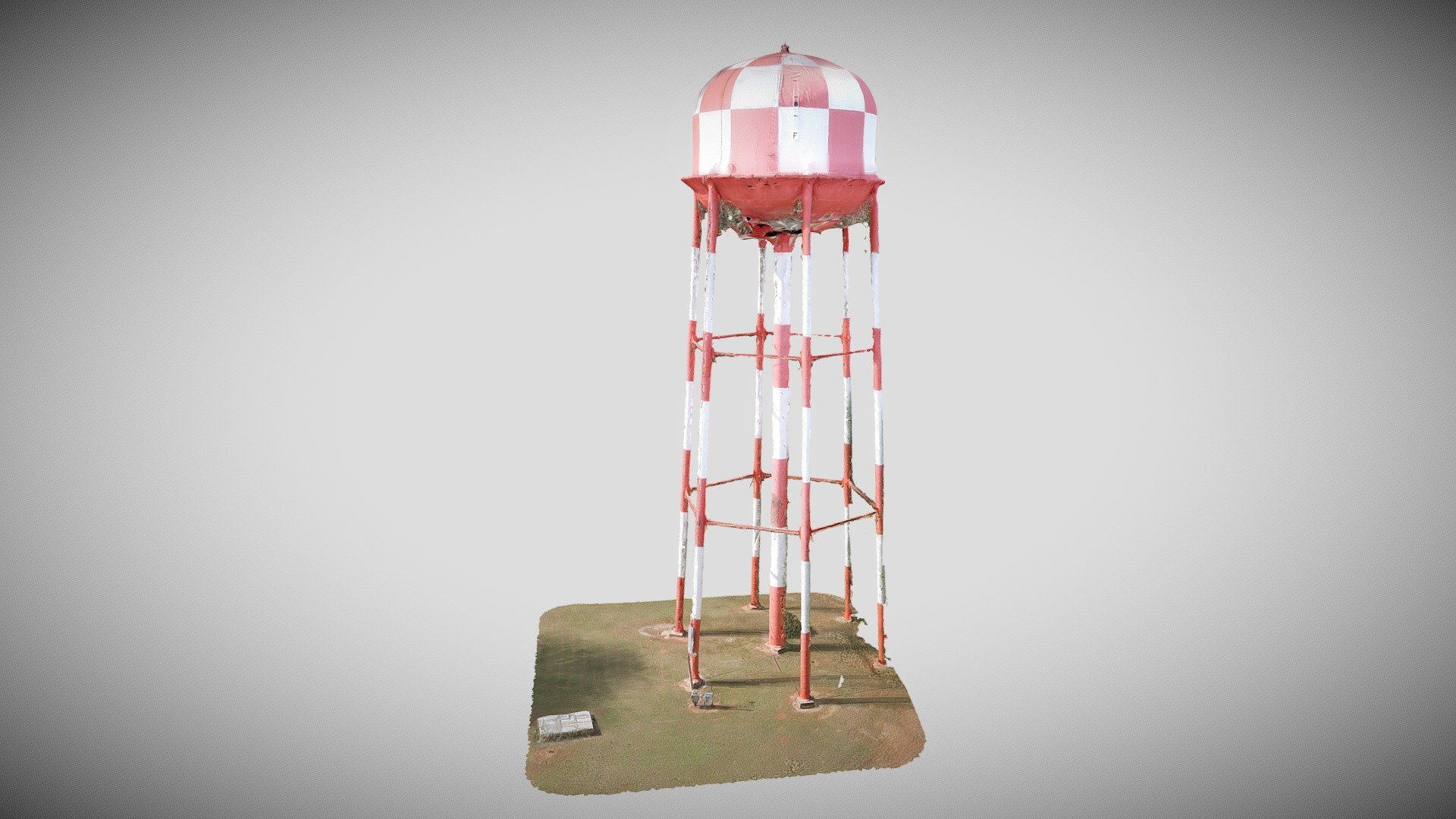 Checkerboard Water Tower - Download Free 3D model by johnnokomis [4527c94] - Sketchfab