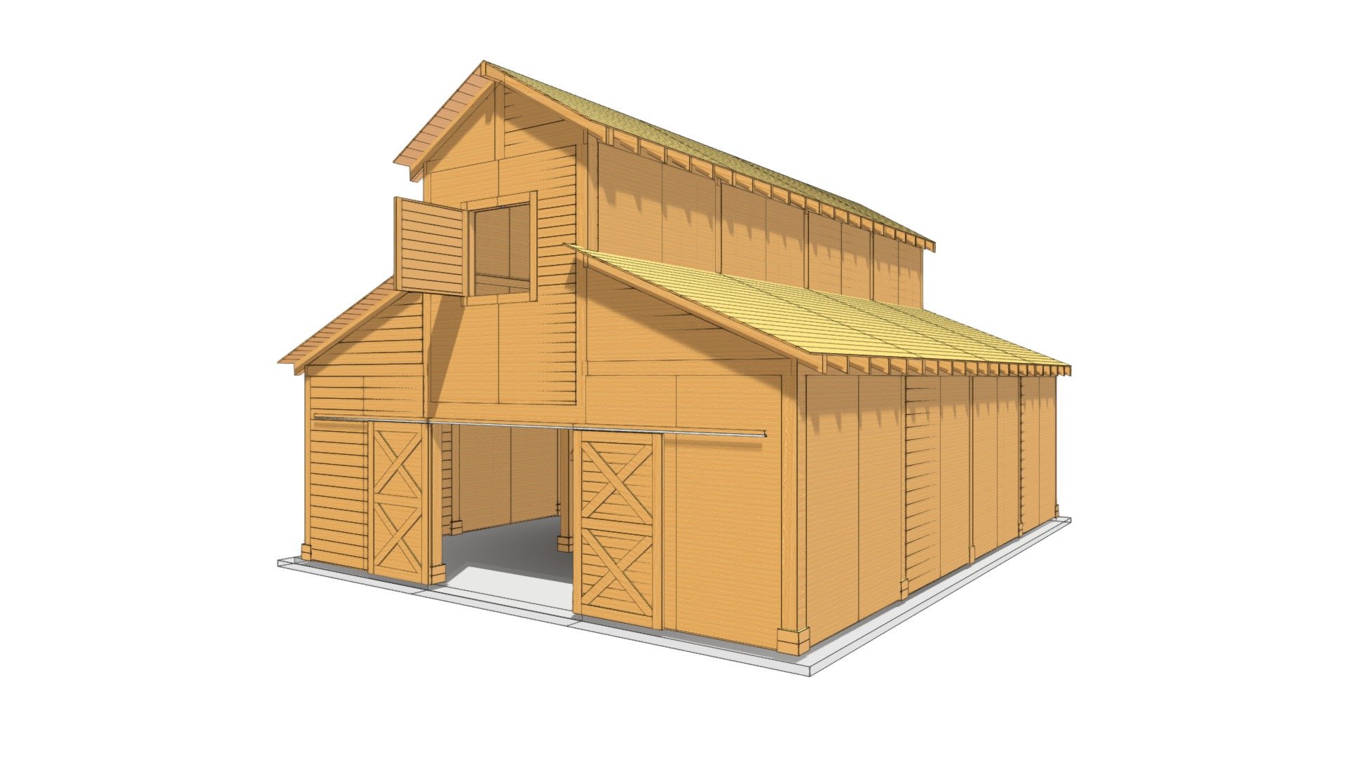 Custom Monitor Pavilion 40 ft L x 30 ft W - 3D model by Forever Redwood ...