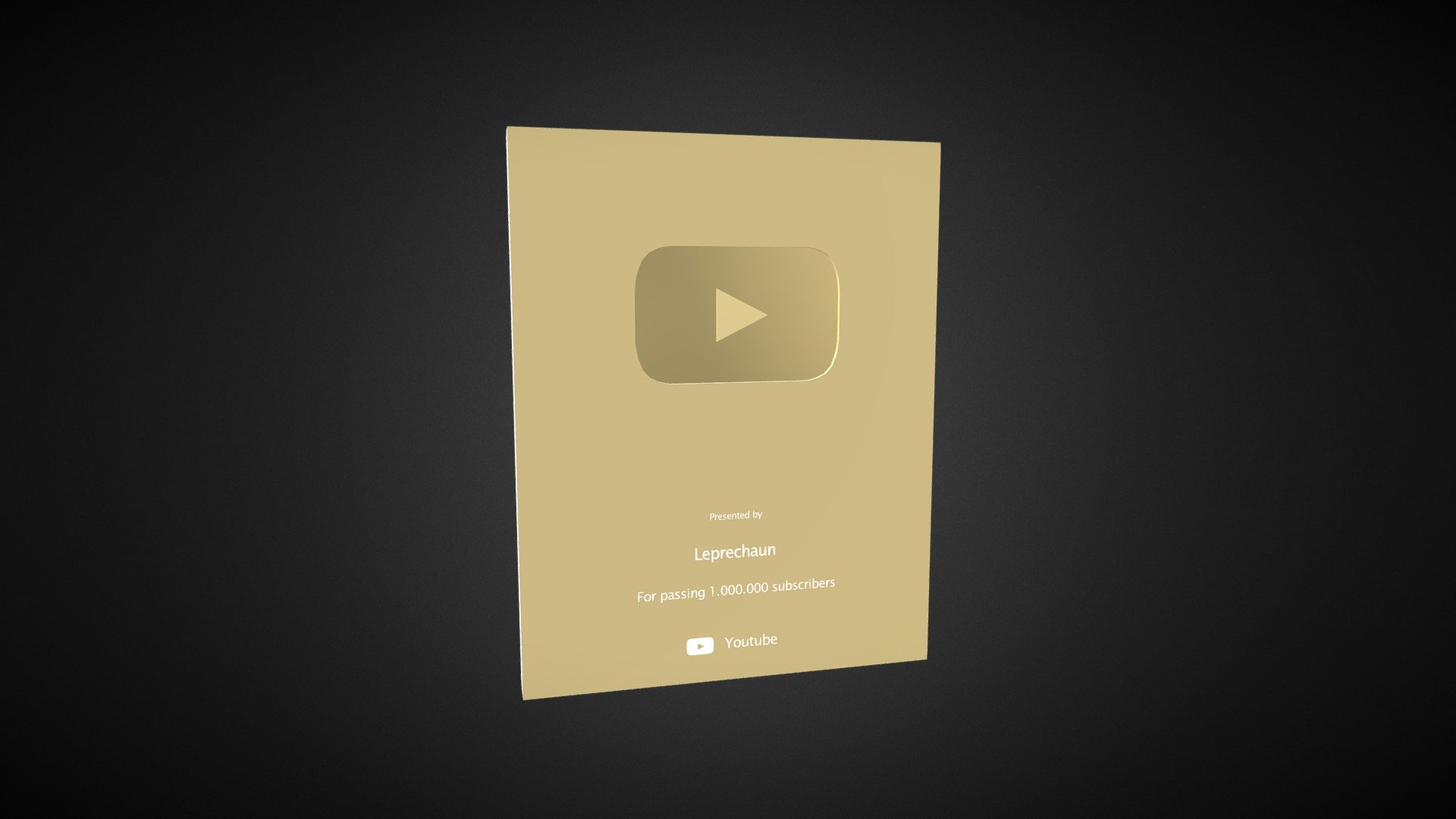 Generic youtube board - 3D model by Rafael_Cama [4529929] - Sketchfab