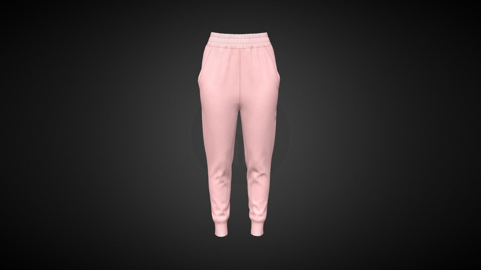 Girls Pink Jogger - Buy Royalty Free 3D model by Clothing Axis ...