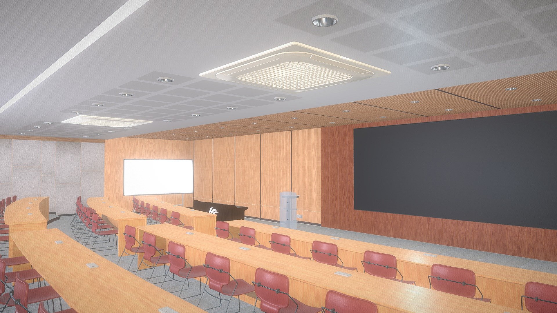 University Lecture Hall | 대학교 강의실 | 大学講義室 - Download Free 3D model by ...