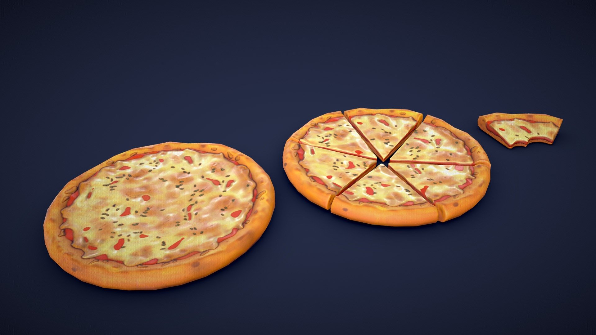 Stylized Cheese Pizza - Low Poly - Buy Royalty Free 3D model by LarkArt ...