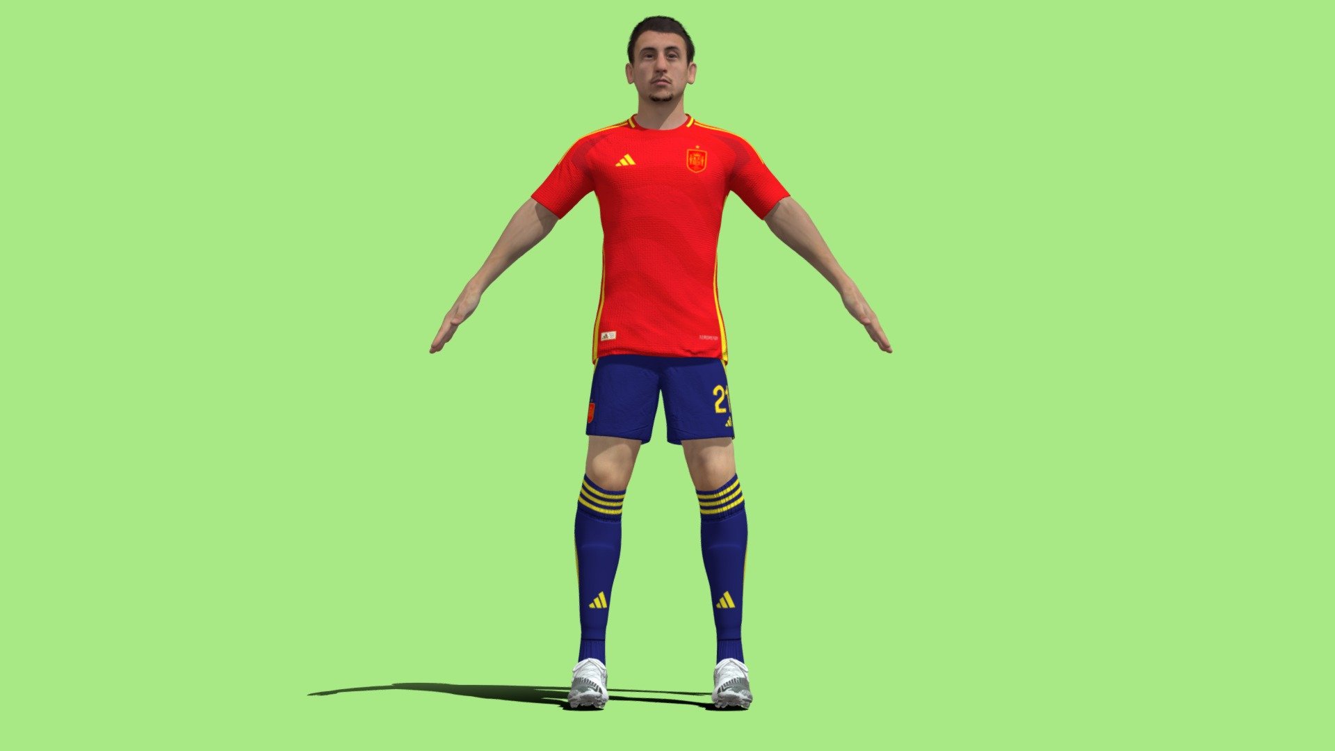 T-Pose Rigged Mikel Oyarzabal Spain Euro 2024 - 3D model by 3dpassion ...