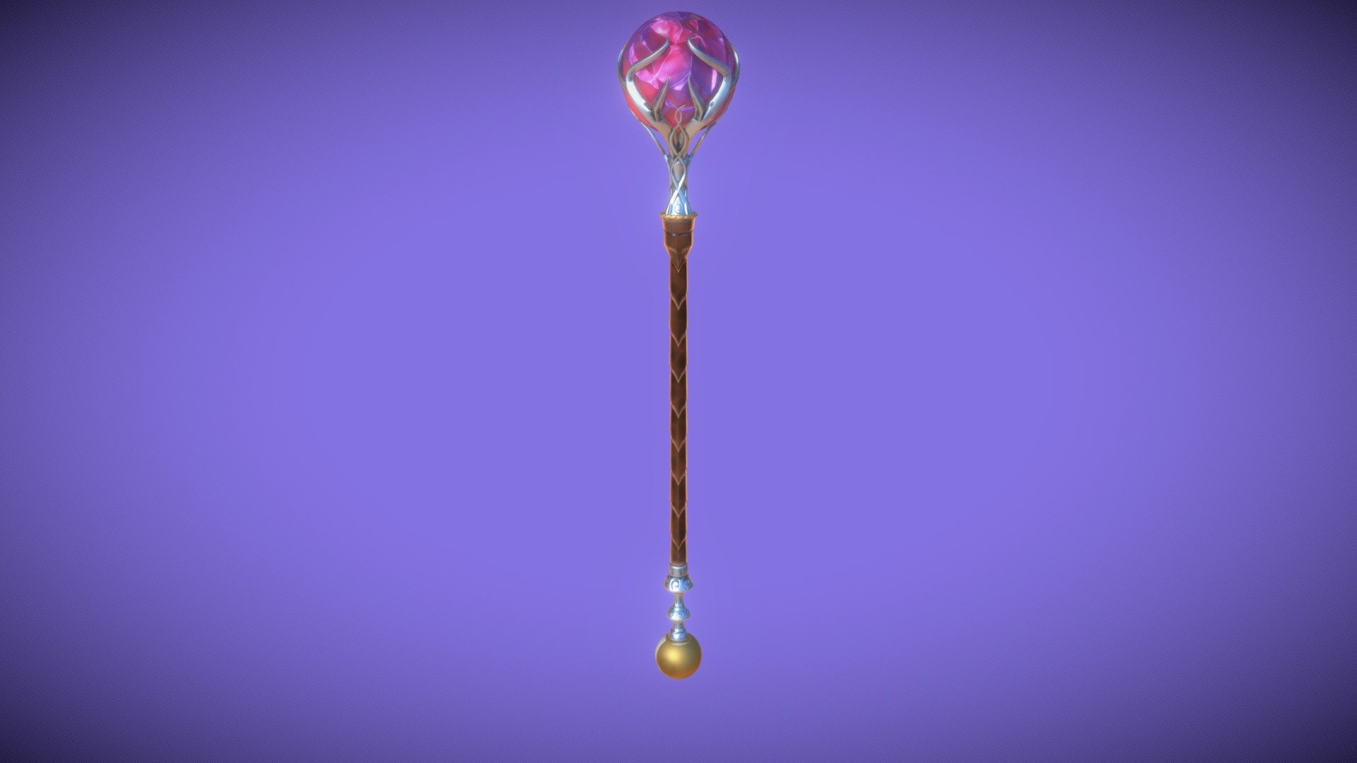 Stylized Sorcerer's Staff - 3D model by yian.athanasiadis [453b5f9 ...