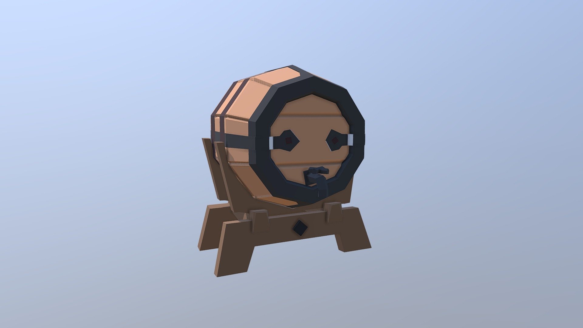 Low-poly beer barrel - 3D model by Paulo Martins (@mrtzera) [453c44d ...