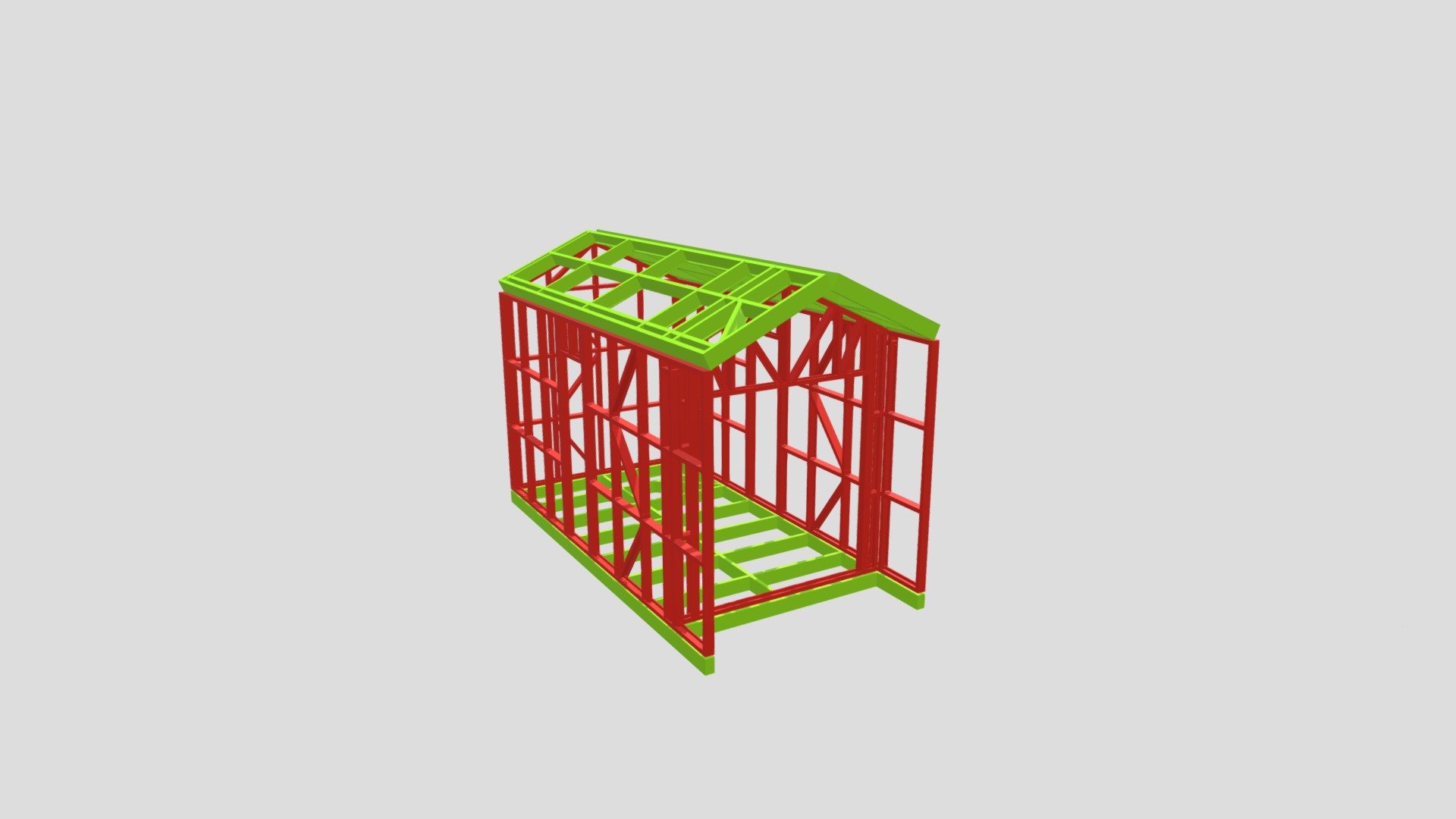 250219-2-BS: Gable Roof - 3D model by Steel Frame Solutions Limited ...