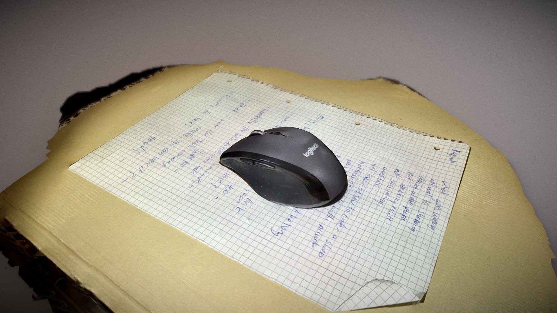 a mouse on a paper - Download Free 3D model by mrfunnysheep [453edfa ...