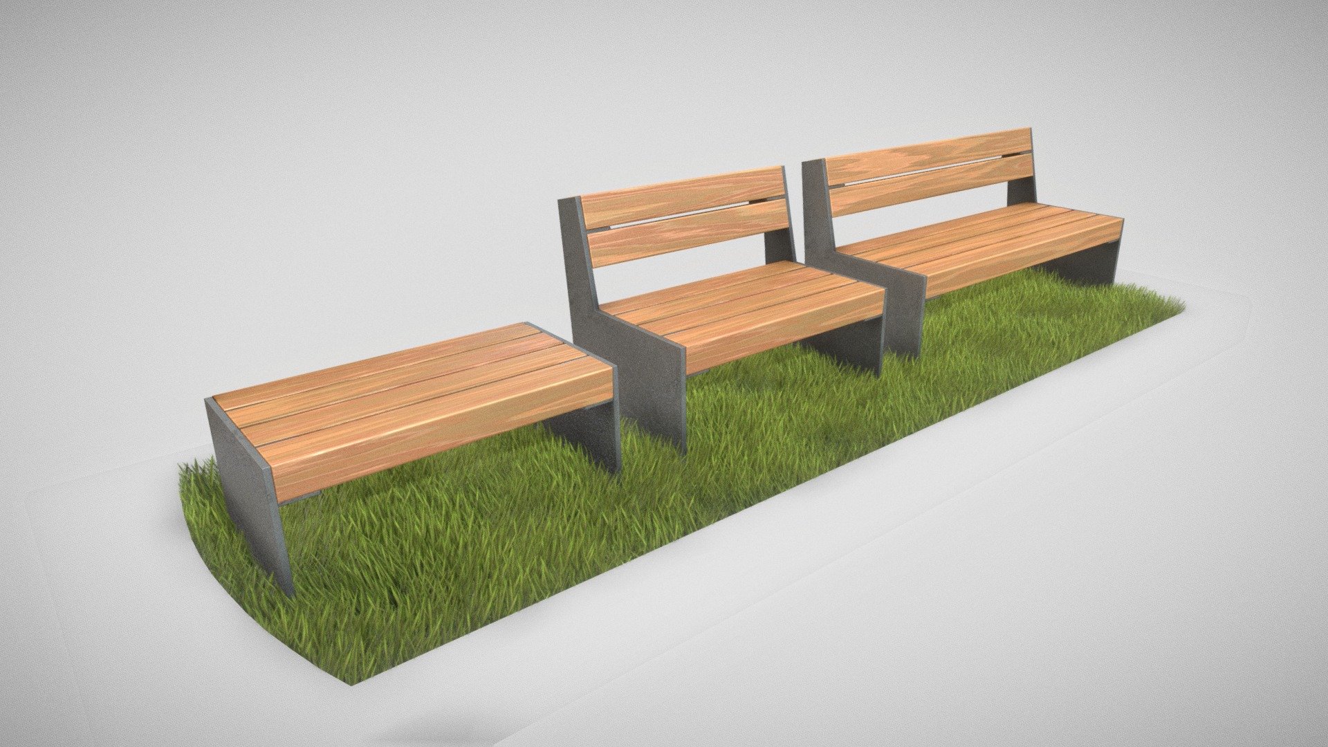 Park Bench [8] Basic Low-Poly Version 2 - Buy Royalty Free 3D model by ...