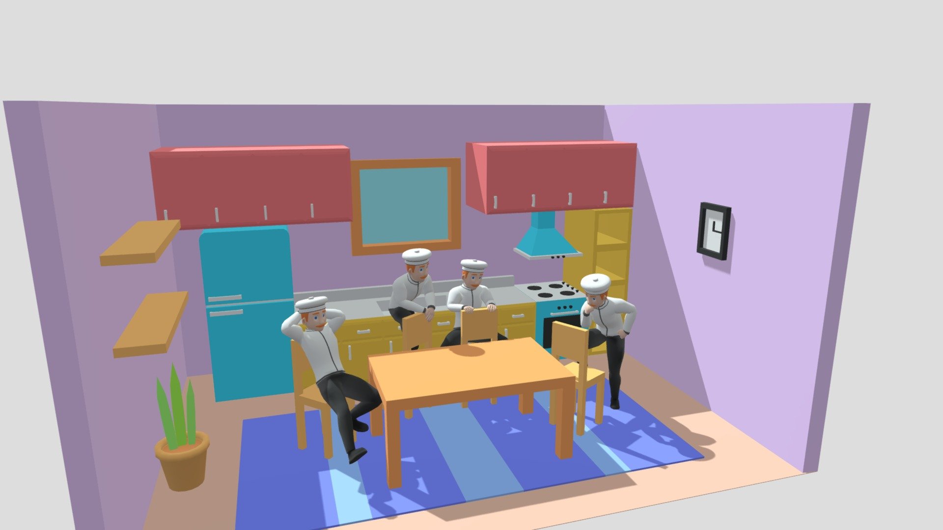 Chef Kitchen - 3D model by cizeresra [4543152] - Sketchfab