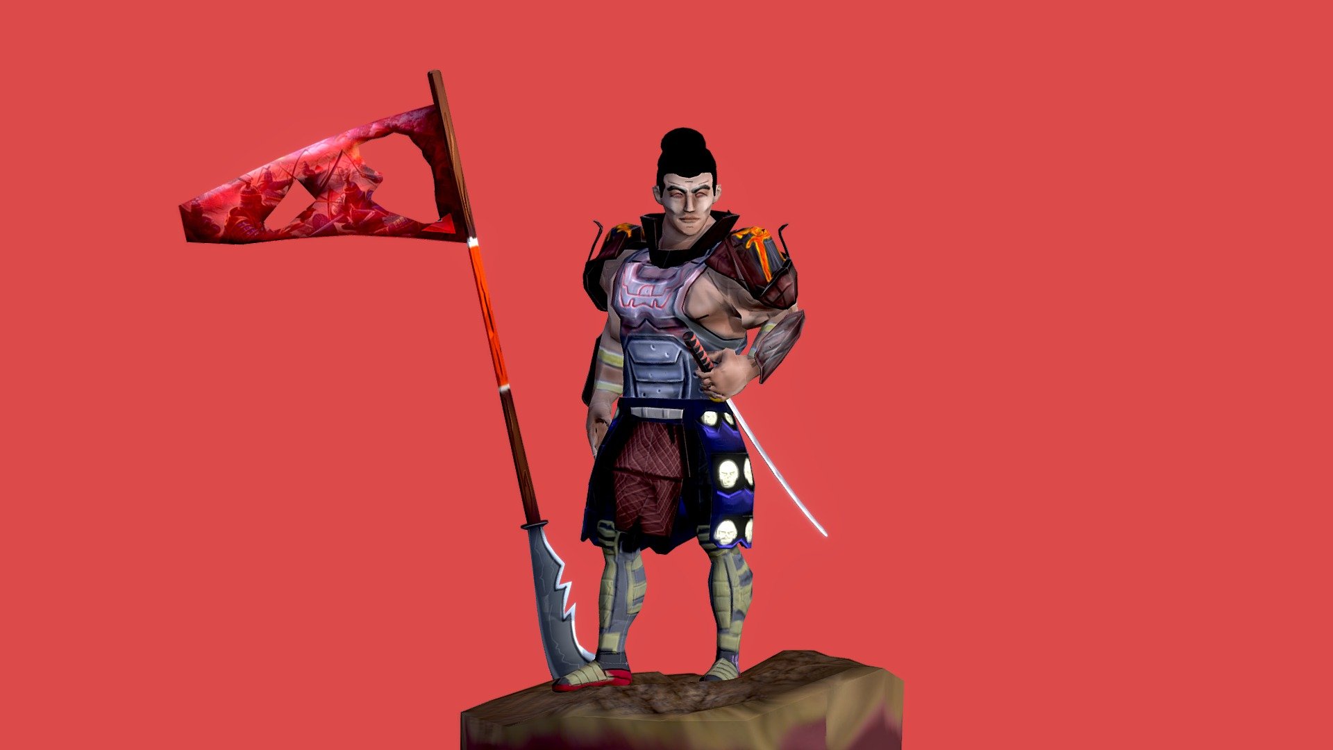 Samurai low poly - 3D model by land4land (@land4land1) [454330b ...