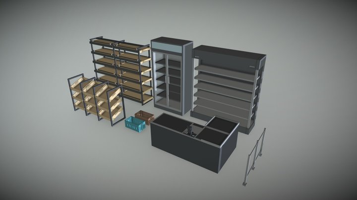 Supermarket 3D models - Sketchfab