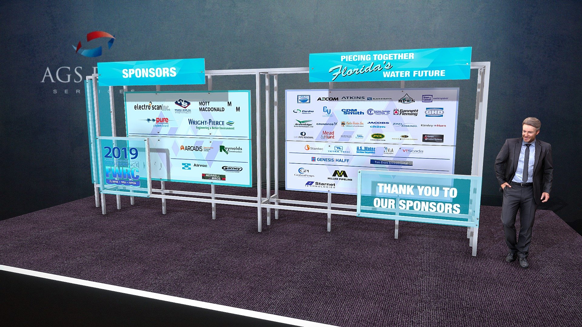 FWRC 2019 - SPONSOR WALL - 3D model by AGS Expo Services (@AGS-EXPO ...