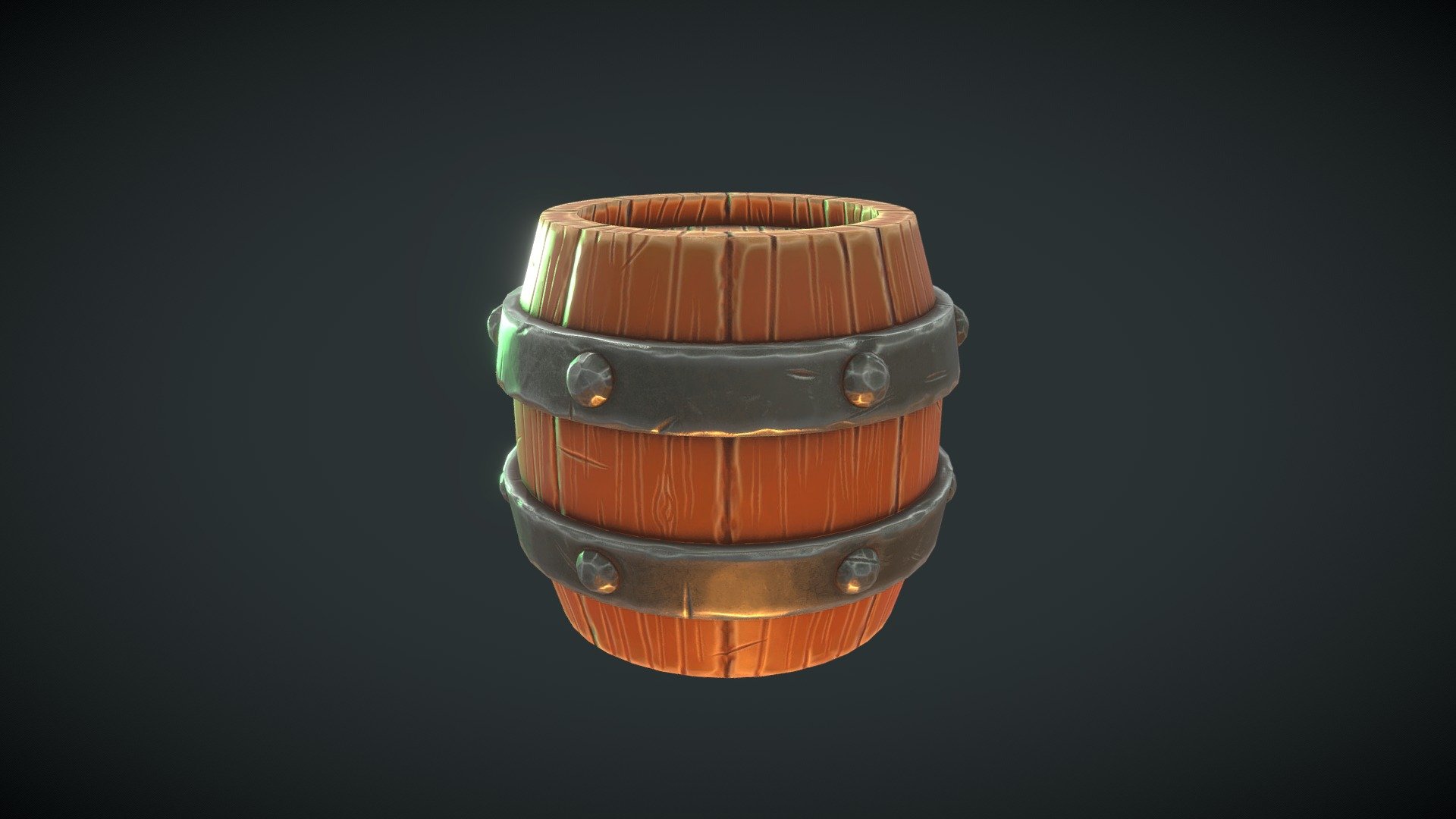 Stylized Barrel - 3D model by MishaTrofimenko [454b49a] - Sketchfab