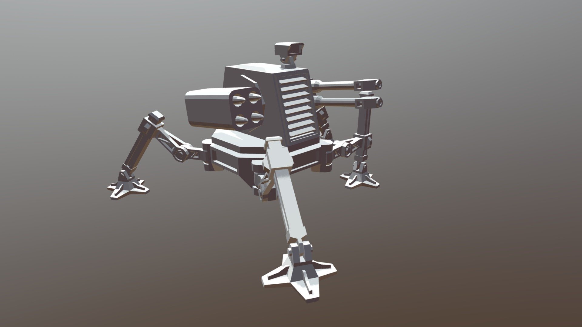 Quadruped Mech - 3D model by fenlig [454c495] - Sketchfab
