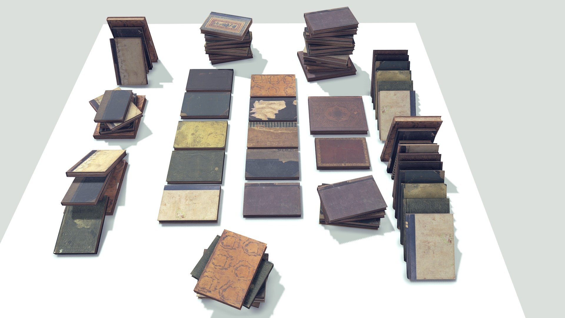 Old Books Game-Ready Models - Buy Royalty Free 3D model by nik1420 ...